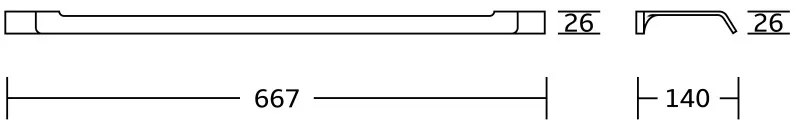 Mexen Rino, 2-řadý držák na ručníky, černá matná, 7027025-70
