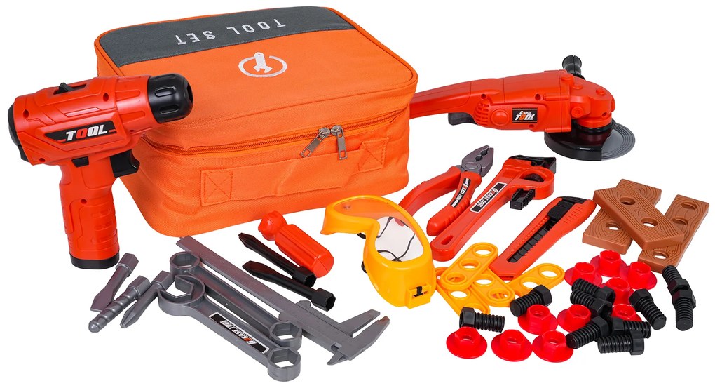 RKToys Dětská sada nářadí s taškou 42 dílů