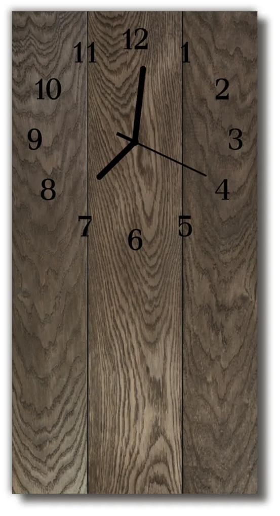 Nástěnné hodiny vertikální Dřevěná hnědá deska