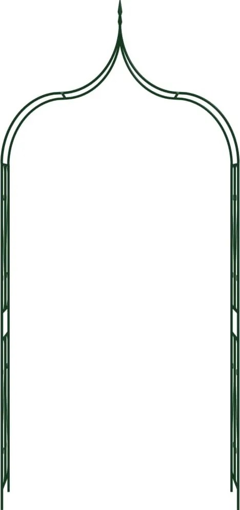 vidaXL Zahradní oblouk tmavě zelený 120 x 38 x 258 cm železný [47094]