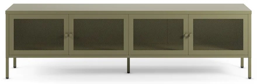 Zelený kovový TV stolek 160x50x35 cm Fayna – Marckeric