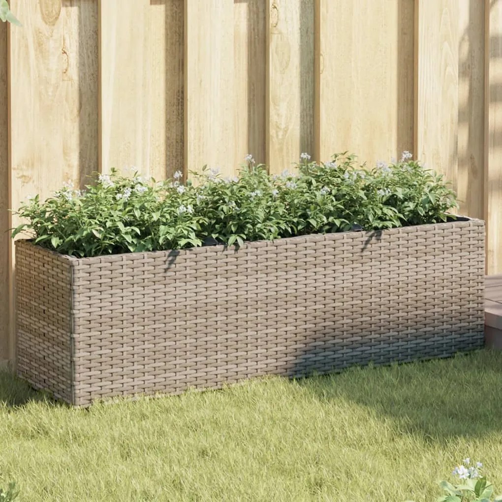 Zahradní truhlíky se 3 květináči 2 ks šedé 105 x 30 x 32 cm 3210524
