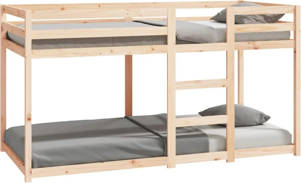 Patrová postel bez matrace 90 x 200 cm masivní borové dřevo 3206504