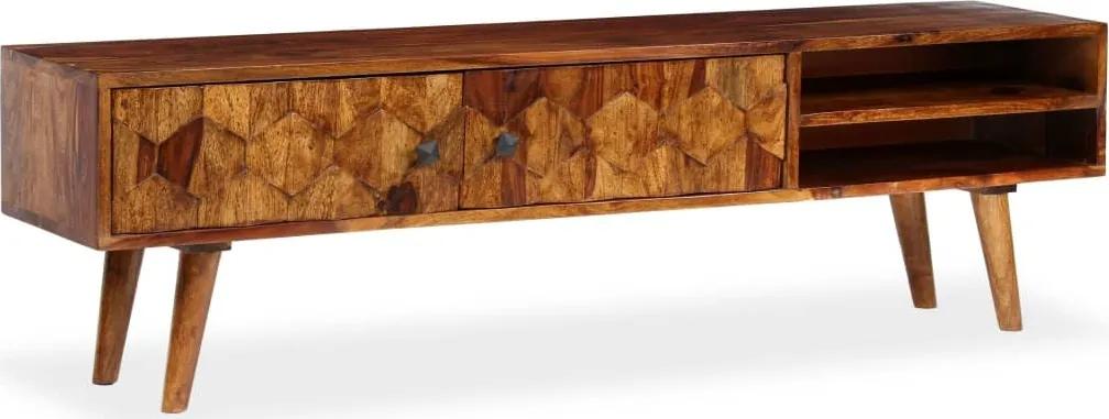 vidaXL TV stolek z masivního sheeshamového dřeva 140 x 30 x 40 cm [244683]