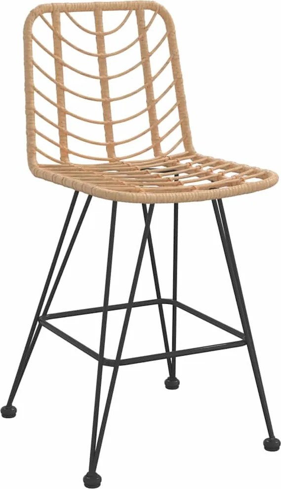 Barové stoličky 2 ks 45 x 56 x 103,5 cm PE ratan a ocel 319430