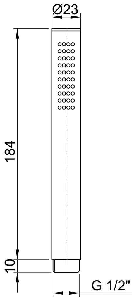 Sapho, MINIMAL ruční sprcha, 184mm, nerez, MI097
