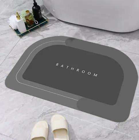 Rychleschnoucí koupelnová předložka - půlkruhová Rozměr: 40x60 cm, Varianta: černá, Bathroom