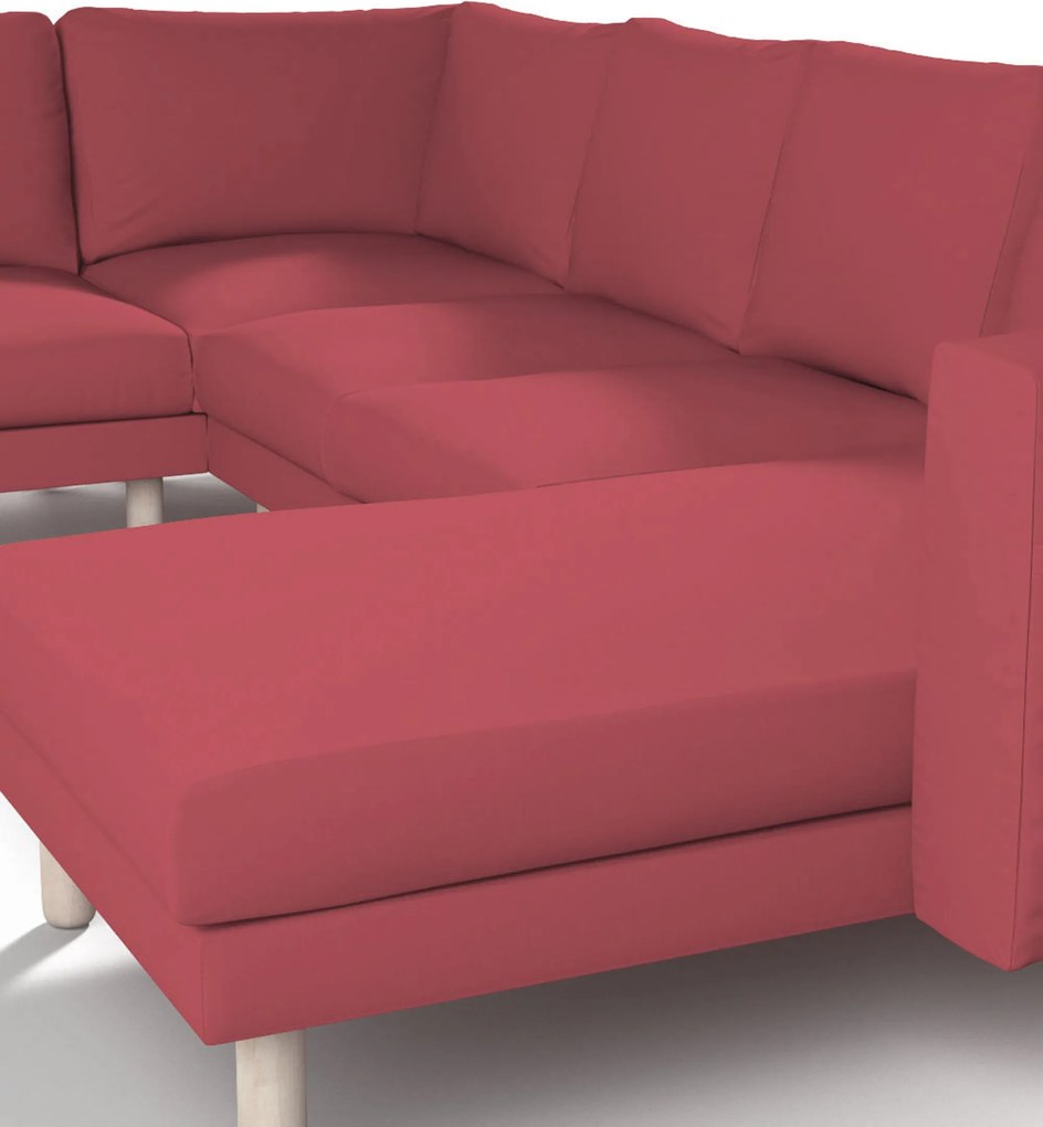 Potah na pohovku IKEA Norsborg rohová, 5-místná se šezlongem barva červená látka pletený vzor