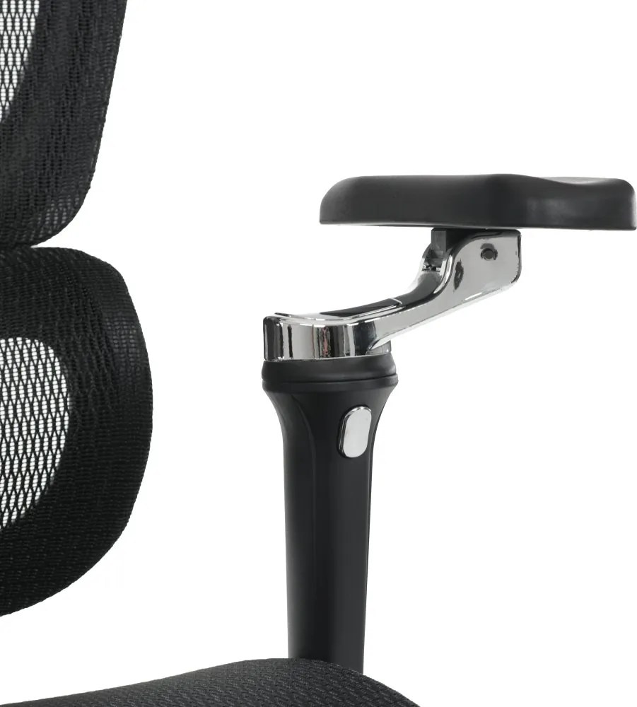 Kancelářská ergonomická židle PORTE — síťovina, černá