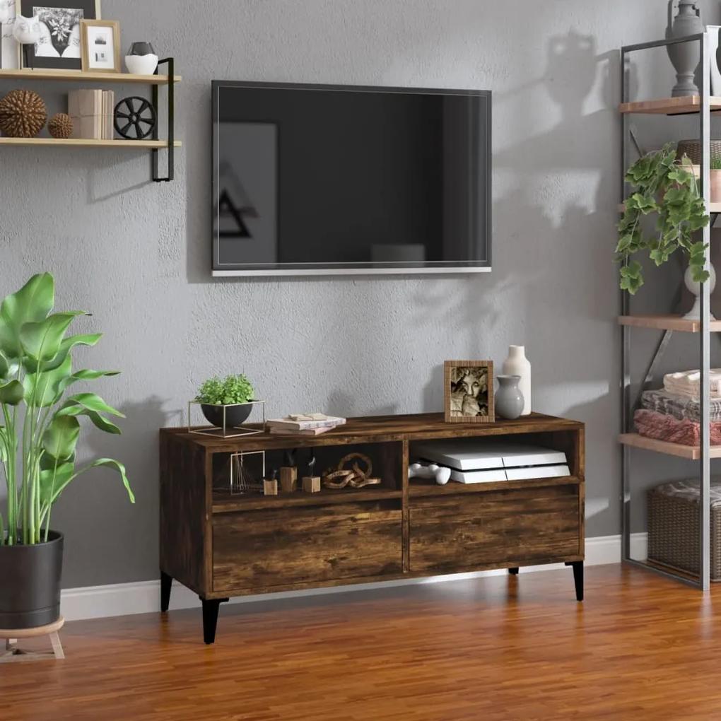 vidaXL TV skříňka 100 x 34,5 x 44,5 cm kompozitní dřevo [831901] Barva: bílá s vysokým leskem