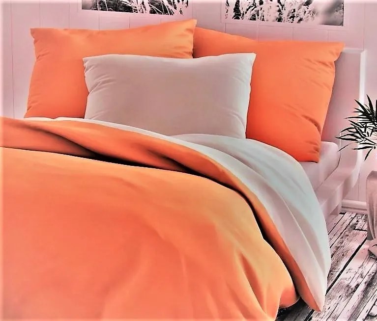 Veratex Přehoz na postel bavlna140x200 oranžovo/bílý 140 x 200 cm Povrch: 100% bavlna, náplň: 100% polyester, duté vlákno