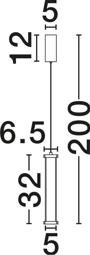 Kovové LED stmívatelné závěsné svítidlo v matně zlaté barvě se stínidlem z akrylového skla ø 6 cm Pheme – Nova Luce