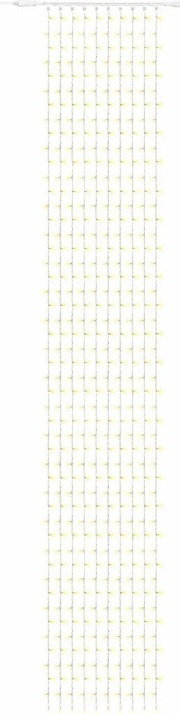 Easy Fix LED světelný závěs venkovní, 100 × 800 cm, teple bílá s FLASH, 700 diod, bílý kabel, IP67, prodlužovací