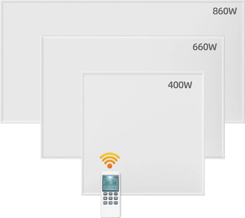Stropní Infrapanel CEILING PRO 860W | Výhřevnost 16 m² | 120×60 cm | Termostat na dálkové ovládání