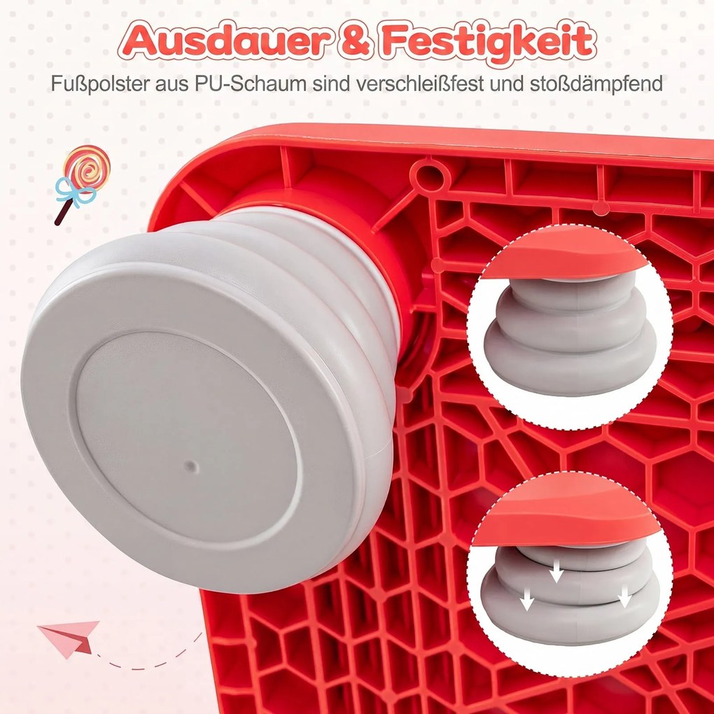 Costway Mini trampolína pro děti 65 cm velký trampolína odrazový – červený