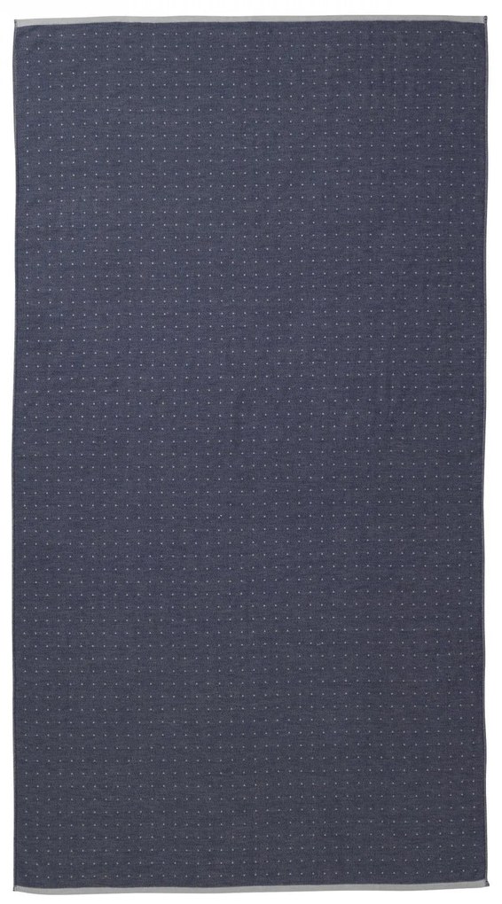 ferm LIVING Osuška Sento Blue 100x180 cm, modrá barva, textil