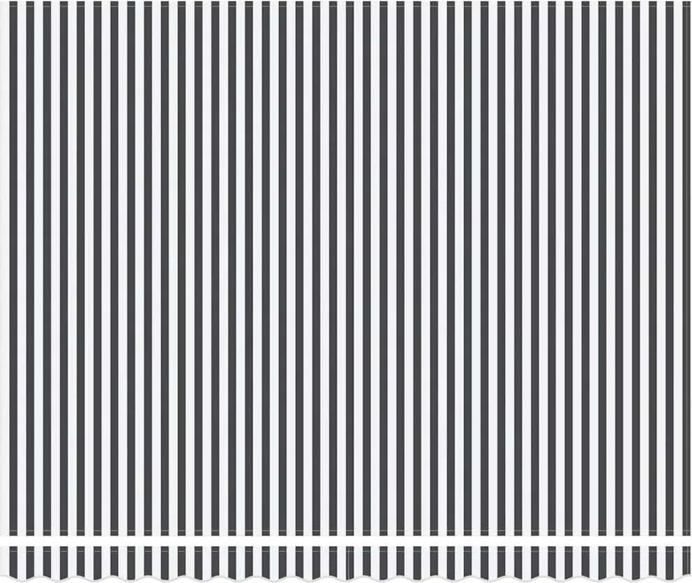 Automatická zatahovací markýza antracitová a bílá 400 x 300 cm 3310232