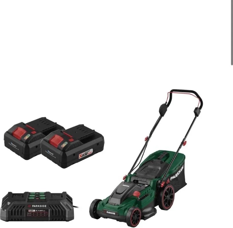 Parkside Aku sekačka na trávu Parm 41 A1 2x Smart 4 Ah