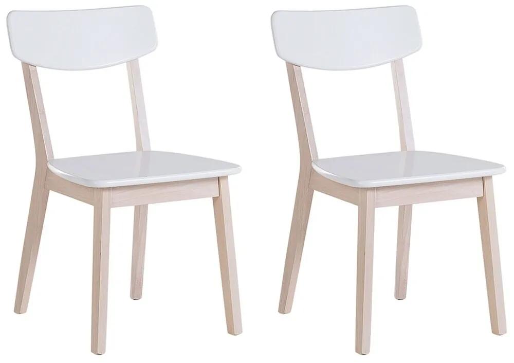 Sada 2 jídelních židlí bílé SANTOS Beliani