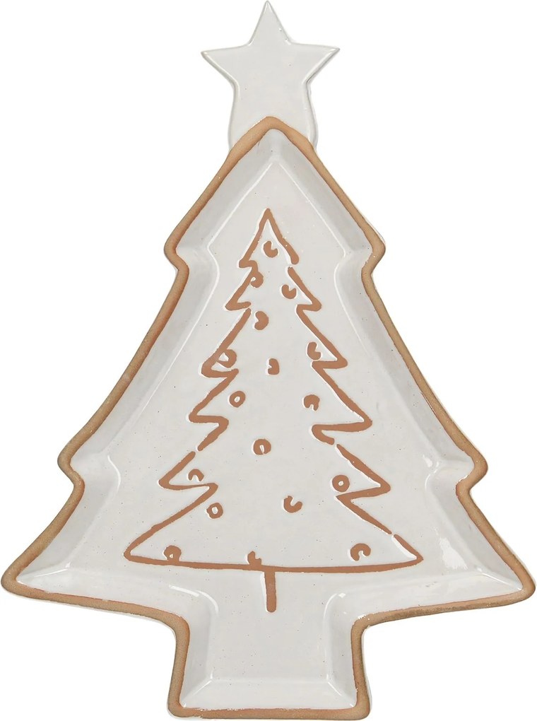 Talíř Beige Christmas Tree classic