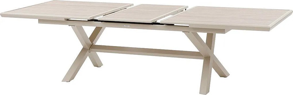 DEOKORK Hliníkový stůl BERGAMO 220/279 cm (ivory)