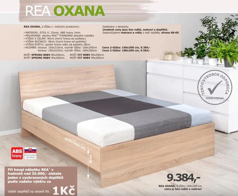 Manželská postel REA OXANA