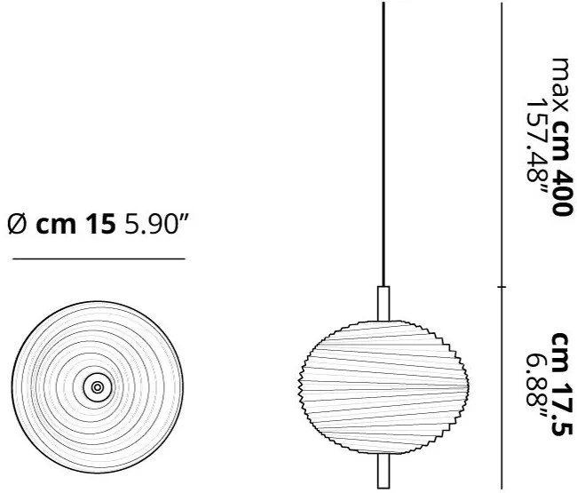 Lodes Jefferson mini, závěsné svítidlo ze skla a černého kovu, 1x3W LED 2700K stmívatelné, výška 17,5cm