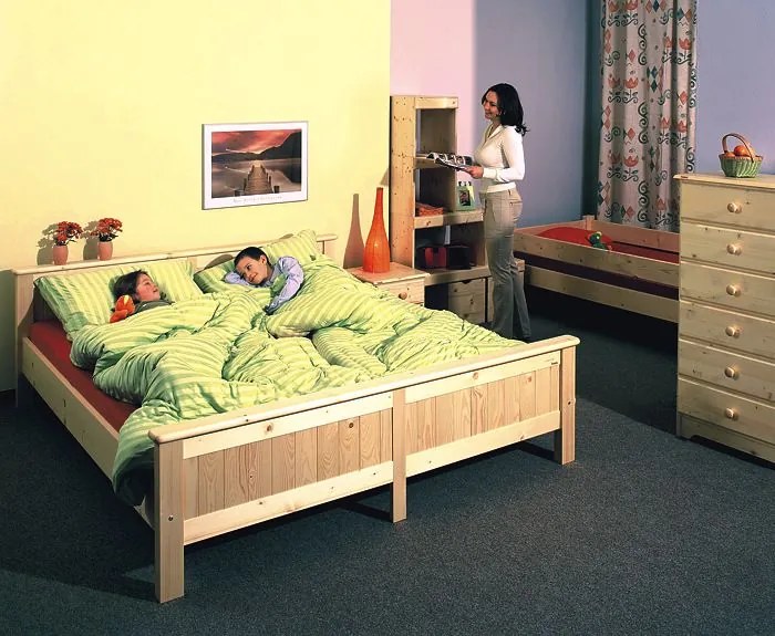 Manželská postel ANNY přírodní, šířka 180 cm