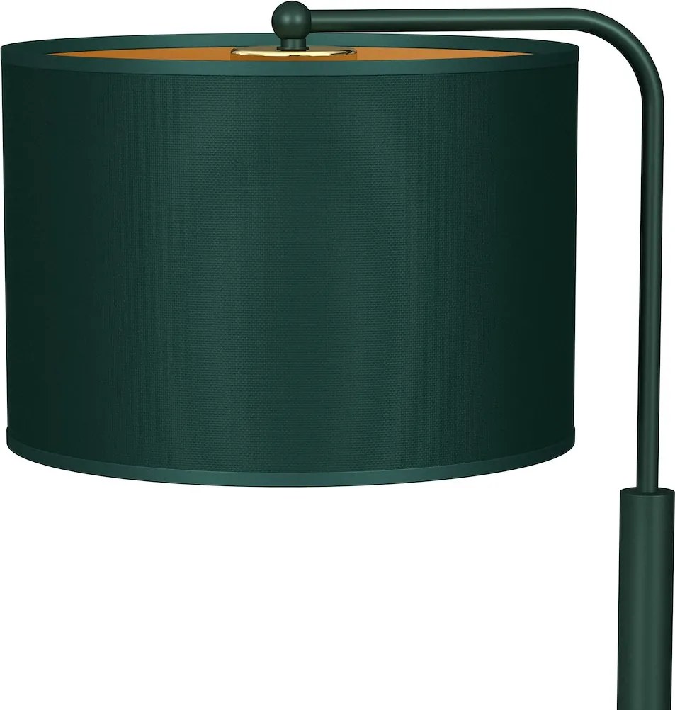 Stolní lampa Verde, 1x zelené textilní stínítko, gr