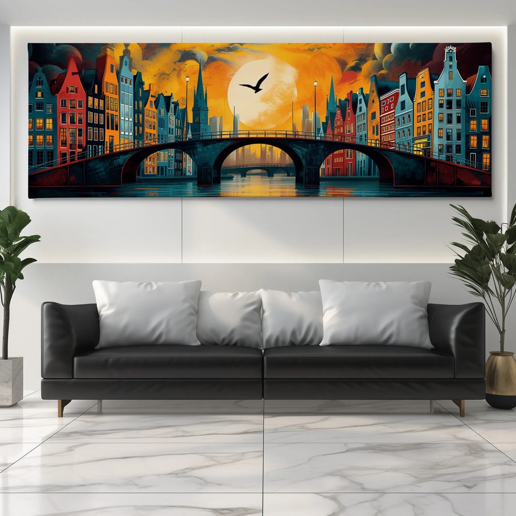 Obraz na plátně - Příští zastávka Kodaň FeelHappy.cz Velikost obrazu: 210 x 70 cm