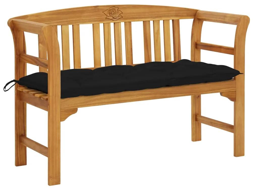 3064315 vidaXL Zahradní lavice s poduškou 120 cm masivní akáciové dřevo