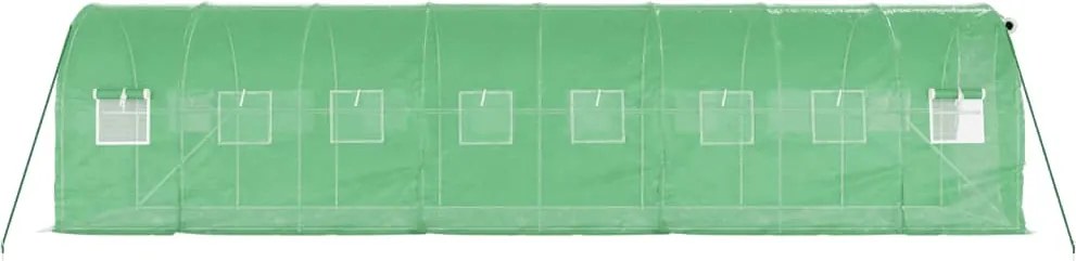 Skleník s ocelovým rámem zelený 16 m² 8 x 2 x 2 m 3188019