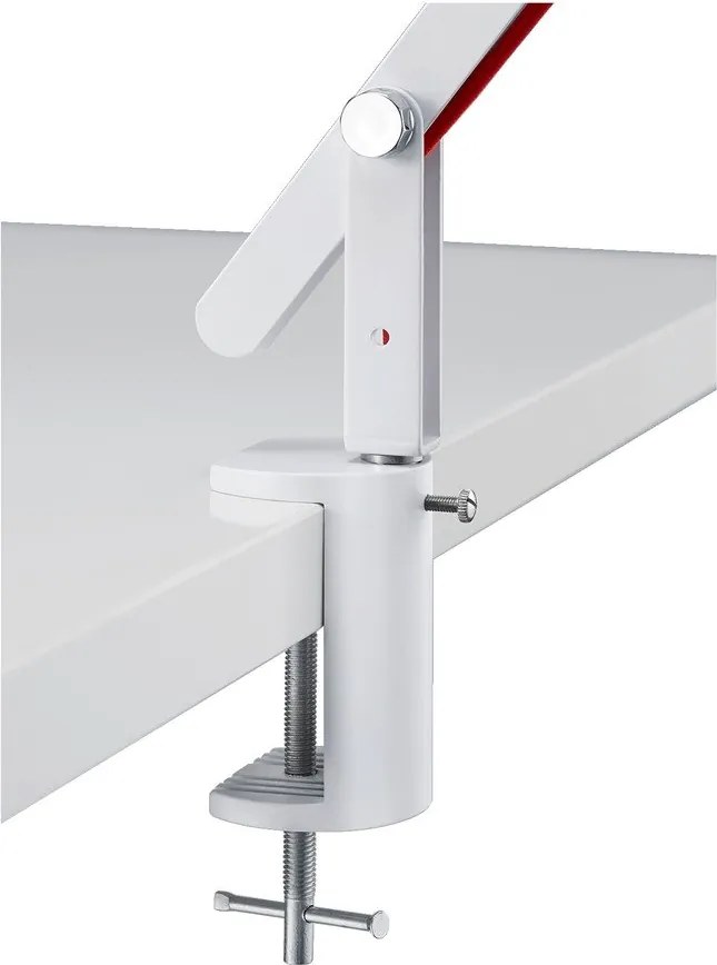 Bílá LED stolní lampa s ohybatelnou konstrukcí (výška 90 cm) Amsterdam – Trio