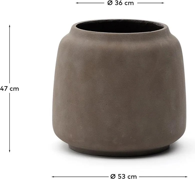 Betonový obal na květináč ø 53 cm Lira – Kave Home