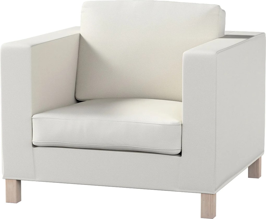 Potah na křesko IKEA Karlanda, krátký barva šedá látka pletený vzor