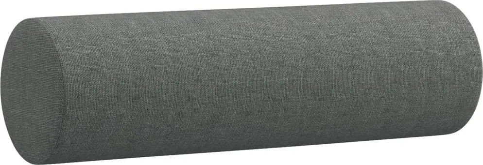 2dílná sedací souprava s polštáři tmavě šedá textil 3201291