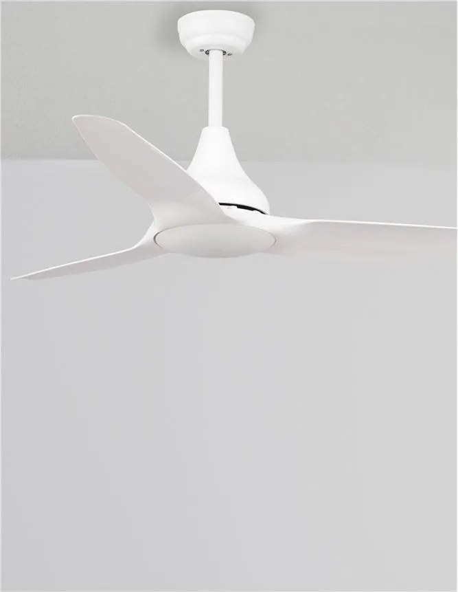 NV 5267301 Stropní ventilátor se světlem SAMOA tělo z oceli matná bílá a sklo 3ABS LED 18W 3000K - NOVA LUCE