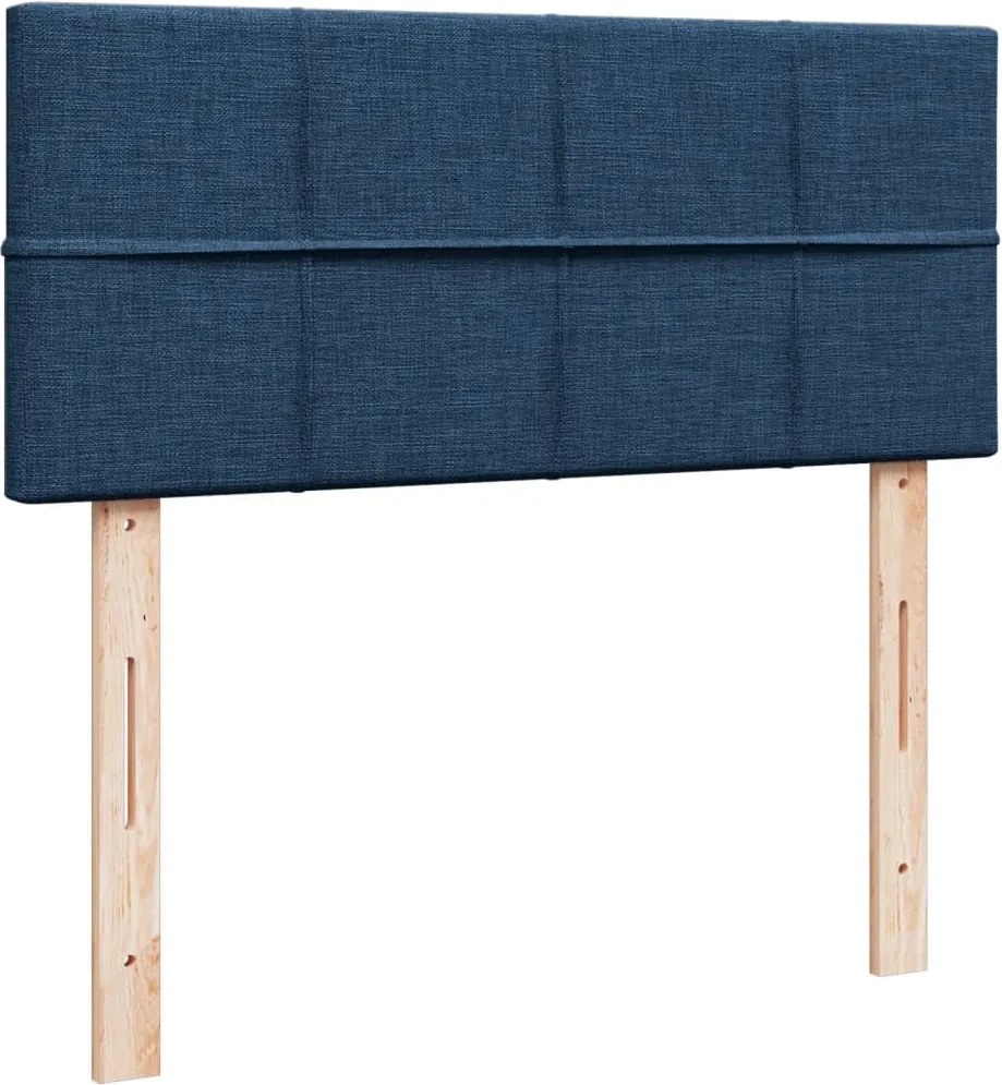 Box spring postel s matrací modrá 120x200 cm textil 3285861