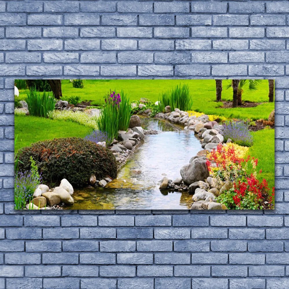 akrylový obraz Zahrada Jezero Příroda 120x60 cm