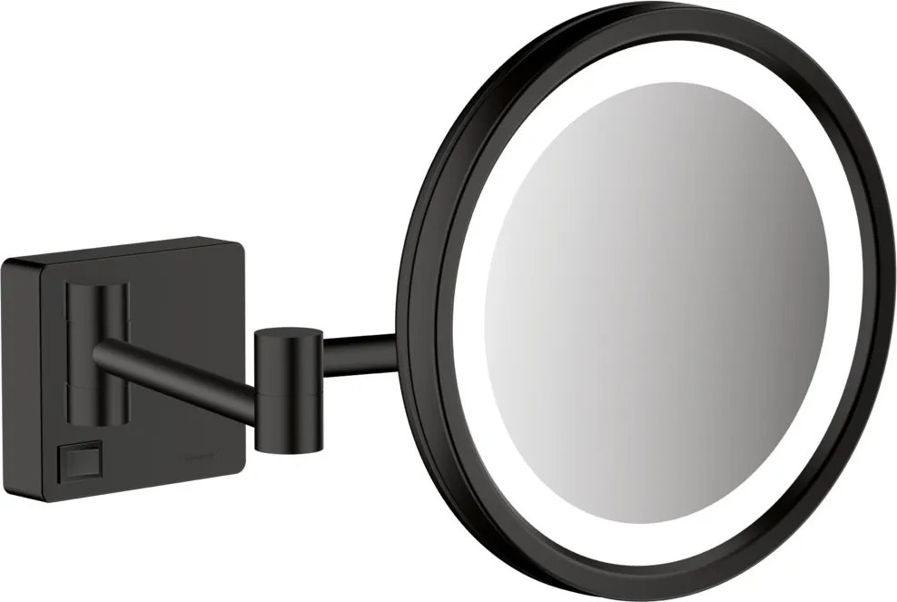 Hansgrohe AddStoris, kosmetické zrcadlo s LED osvětlením, černá matná, HAN-41790670