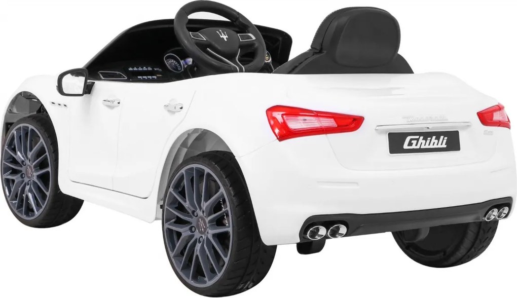 Ramiz Elektrické autíčko Maserati Ghibli na akumulátor bílé + dálkové ovládání