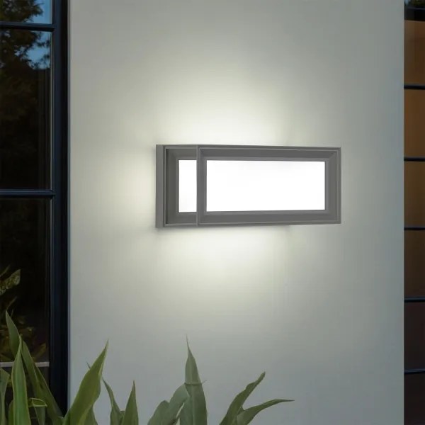 Brilagi - LED Venkovní nást. svítidlo se senzorem PARKER LED/12W/230V šedá IP44
