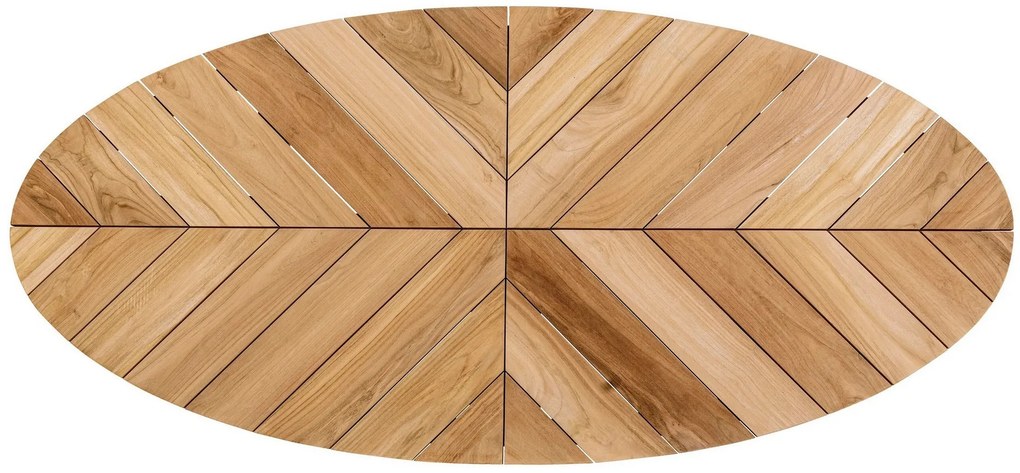 BIZZOTTO Oválný zahradní stůl PALMDALE 240x100 cm černé nohy 0804741