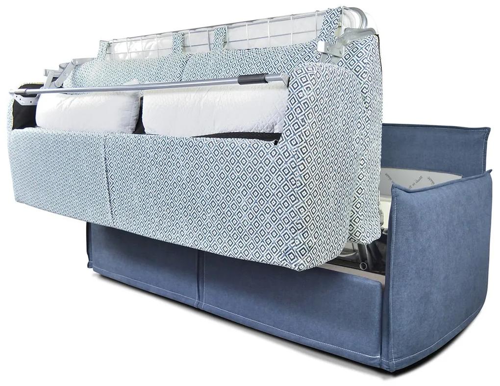 KANAPE Rozkládací pohovka Sidney Provedení: 2 místná maxi rozkládací, Vzorník látek: tekno fibra 20 blue