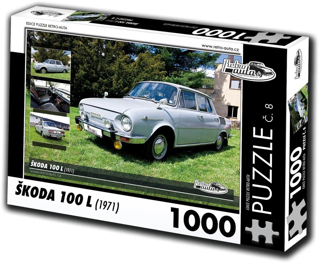 Puzzle retro-auta puzzle č. 8 škoda 100 l (1971) 1000 dílků