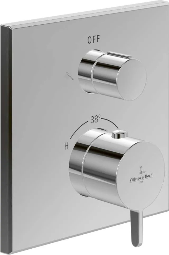 Villeroy & Boch Conum - Termostatická baterie pod omítku, pro 2 spotřebiče, chrom TVS12700300061