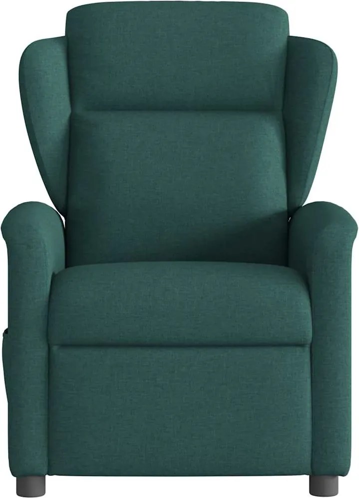 Elektrické polohovací křeslo tmavě zelené textil 3303120