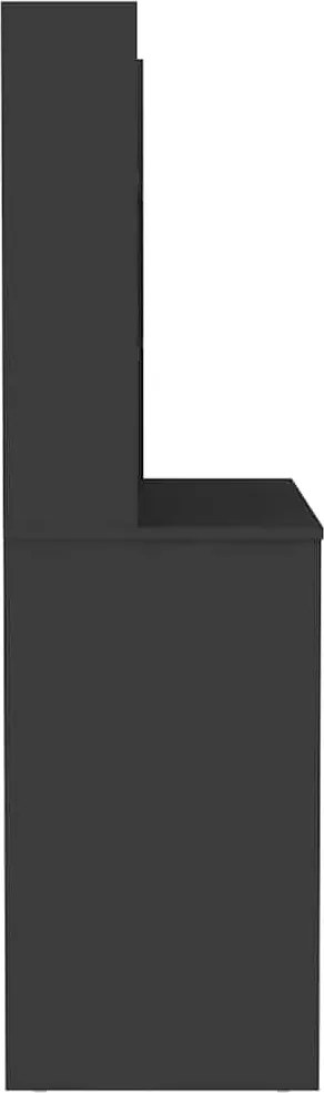 Kosmetický stolek s LED světly 100 x 40 x 135 cm MDF černý 331540