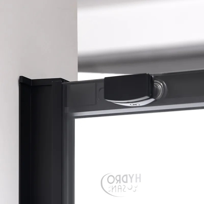 BPS-koupelny Posuvné sprchové dveře PD-NOB HYD-5171 100 cm černá/transparent pro instalaci do niky - bez vaničky