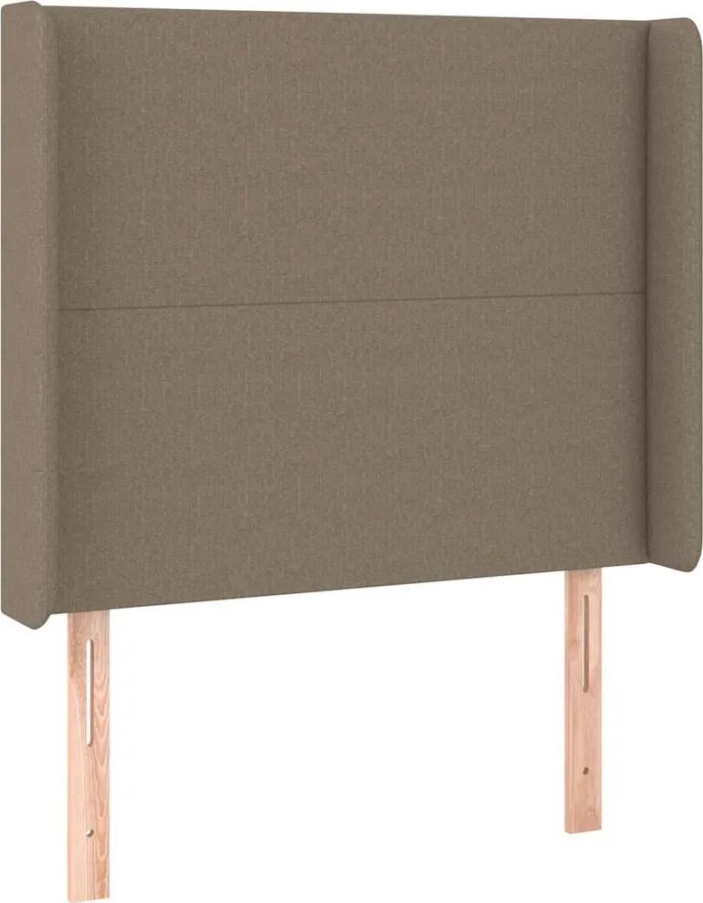 Box spring postel s matrací taupe 90x190 cm textil 3131797